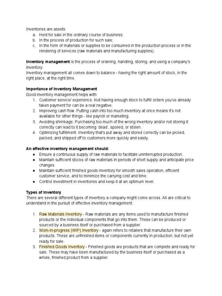 CBME1 - Inventory Management | PDF | Inventory | Business Process Management
