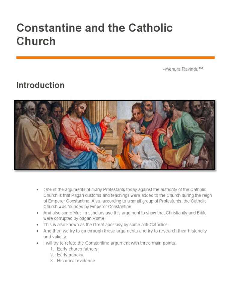 Constantine And The Catholic Church Pdf Catholic Church Pope