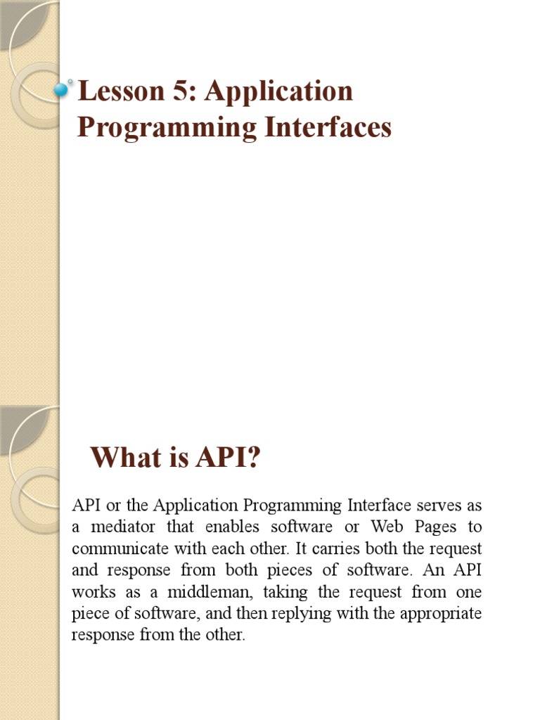 Application Programming Interfaces | PDF | Representational State Transfer | Computing