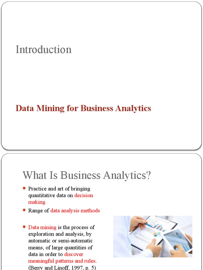 Chapter 1 Introduction | PDF | Analytics | Predictive Analytics