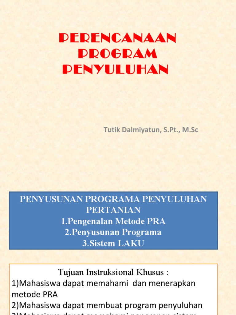 Perencanaan Program Penyuluhan | PDF | Karier & Perkembangan