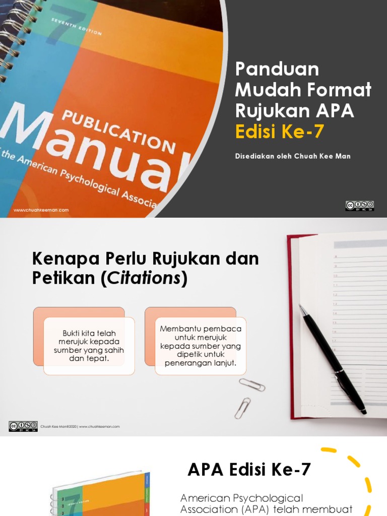 Panduan Mudah Format Rujukan APA Edisi K | PDF