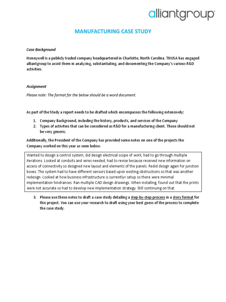 Agindia - R&D Case Study Mfg. | PDF