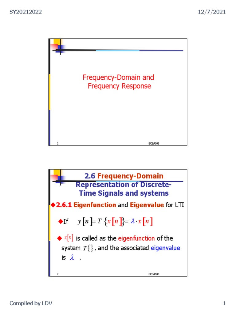 Frequency-Domain and Frequency Response: 2.6 Representation of Discrete ...