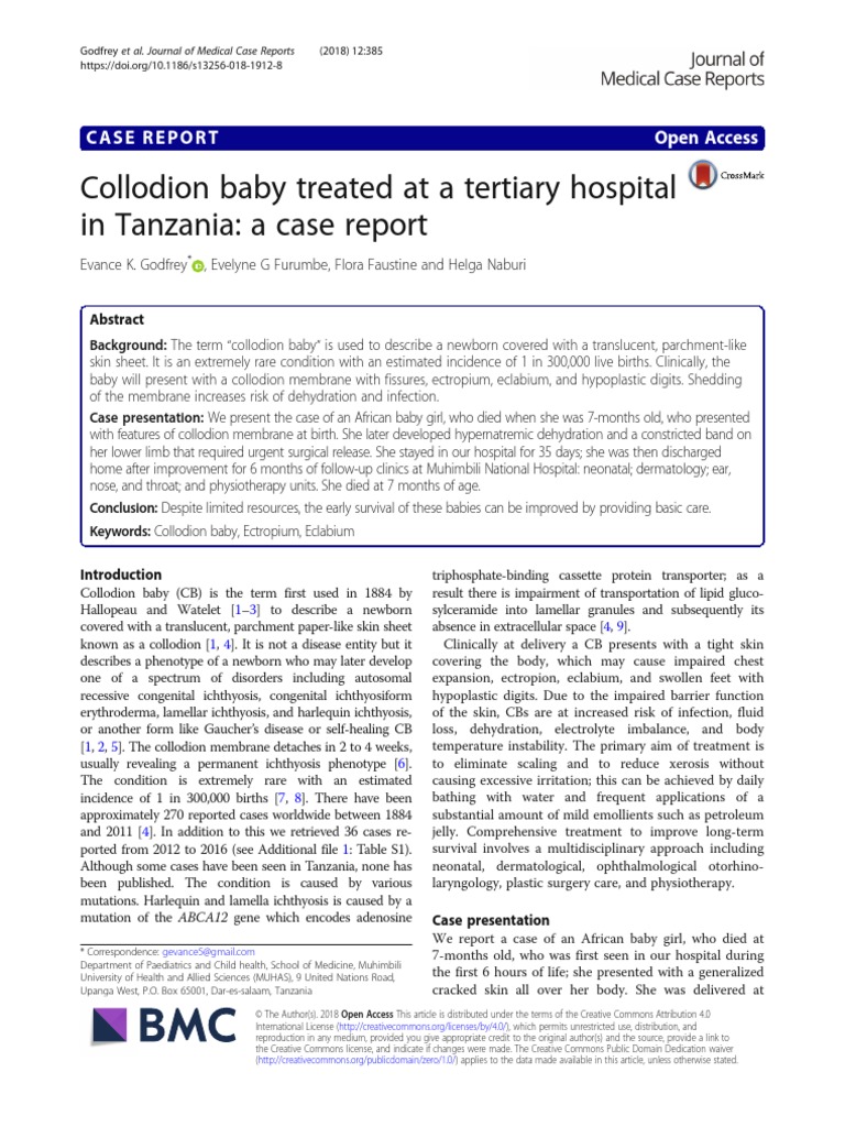 Journal Collodion Baby | PDF | Clinical Medicine | Health Sciences