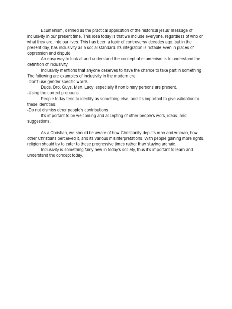 Ecumenism | PDF | Social Science | Religion & Spirituality