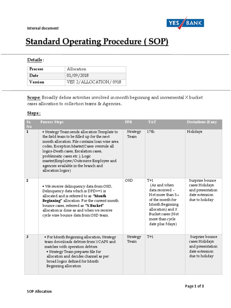 SOP Allocation-Version 2 | Download Free PDF | Computing | Information Technology Management
