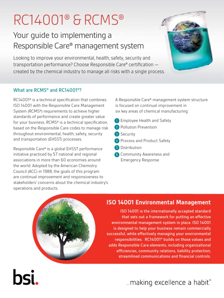 RC14001® & RCMS®: Your Guide To Implementing A Responsible Care ...
