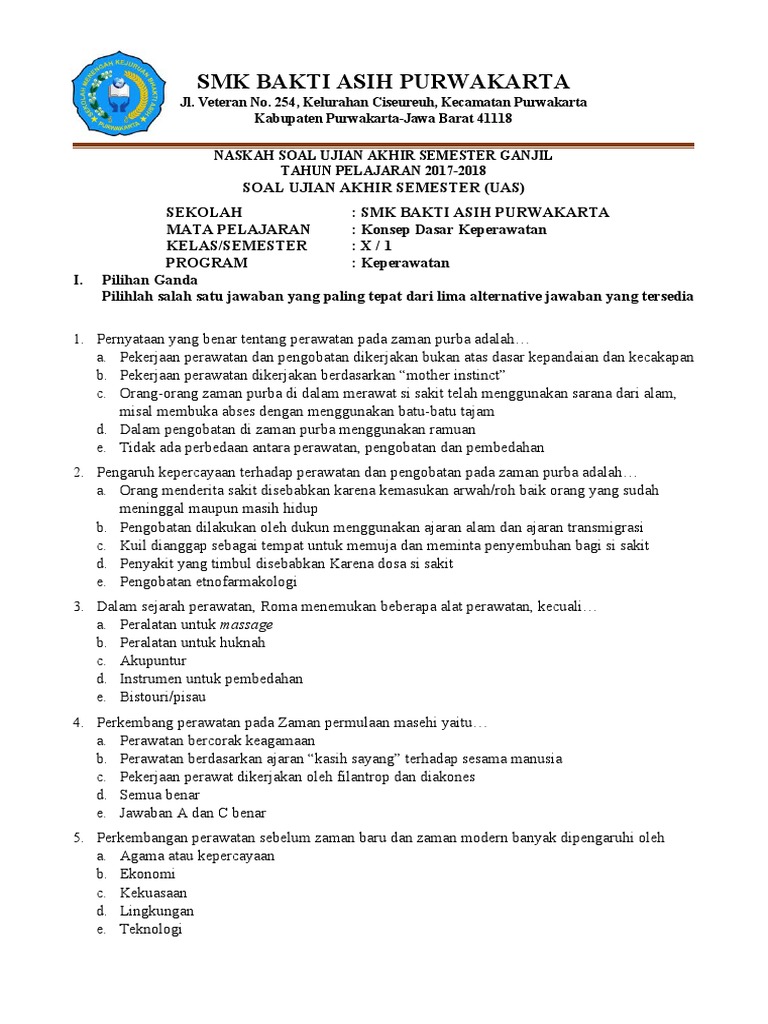 PAT KDK Kelas X | PDF