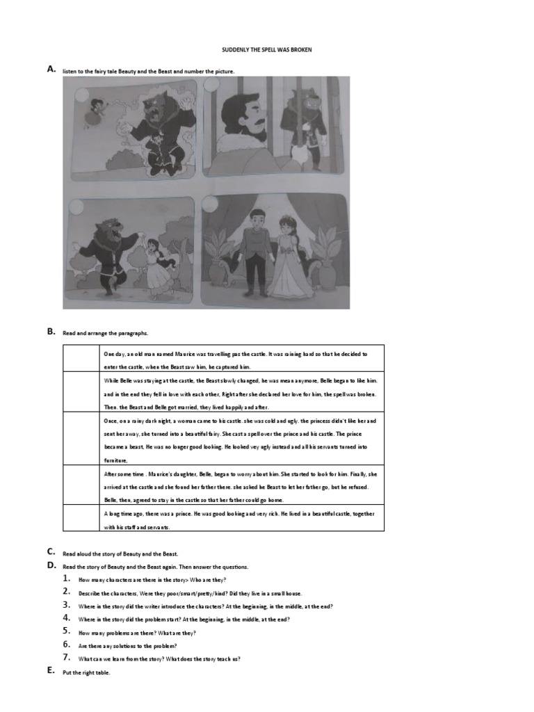 Beauty and the Beast Story Guide | PDF