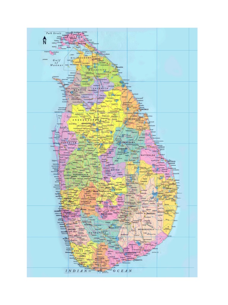 Road Map of Sri Lanka | PDF