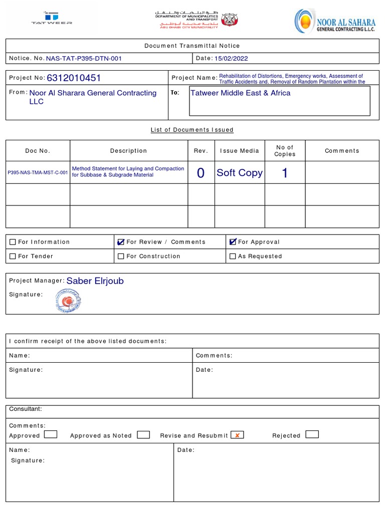 Subgrade & Subbase Compaction Method | PDF | Occupational Safety And Health | Specification ...