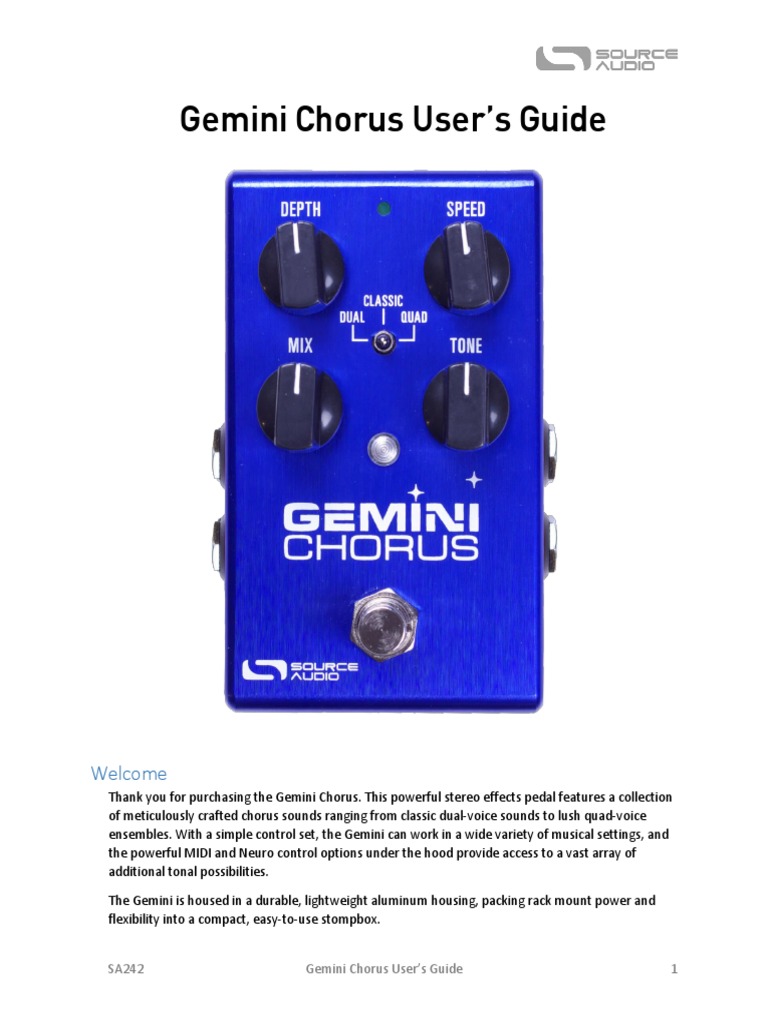 Gemini User Manual | PDF | Equalization (Audio) | Amplifier Gemini User Manual | PDF | Equalization (Audio) | Amplifier