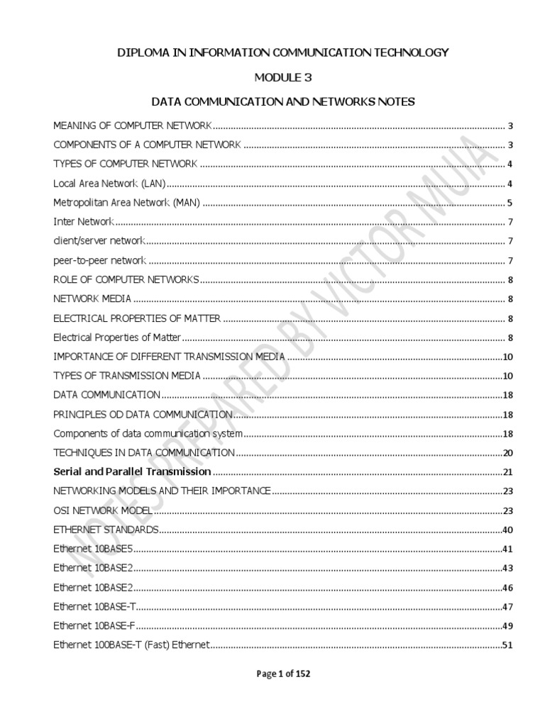 Data Communication Notes 3 | PDF | Computer Network | Transmission Medium