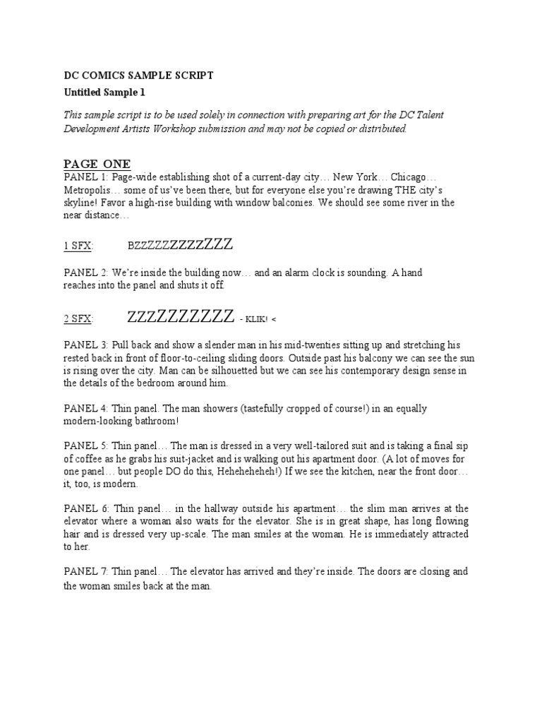 DC Comics Sample Script Final 3 18 | PDF