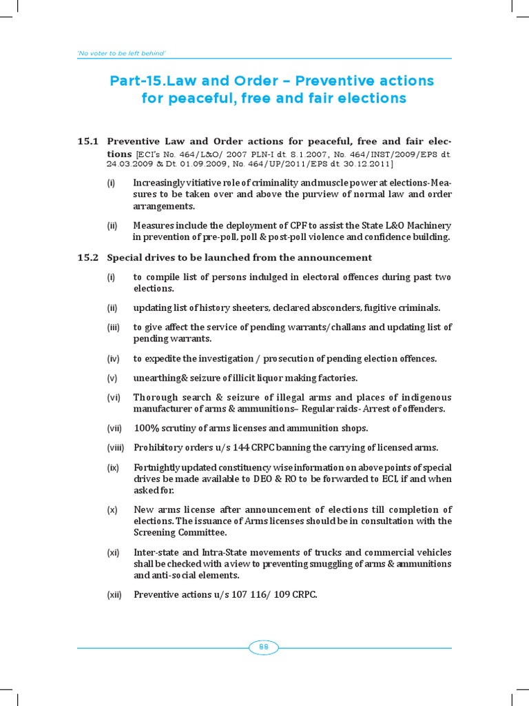 CHECKLIST - FOR - RETURNING - OFFICER Temp | PDF | Elections | Police