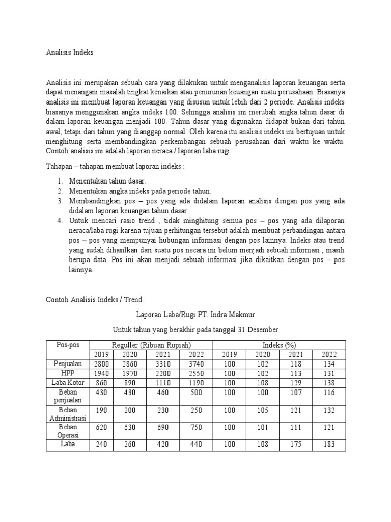 Analisis Indeks | PDF
