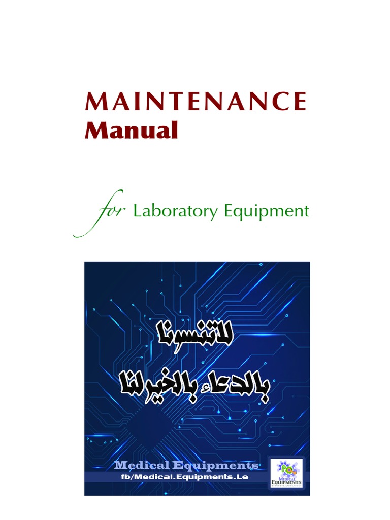 Maintenance Manual For Laboratory Equipment | PDF | Elisa | Chemistry
