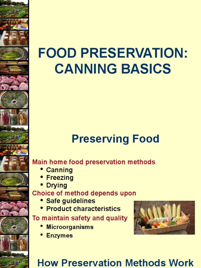 Food Preservation: Canning Basics | PDF | Food Preservation | Canning