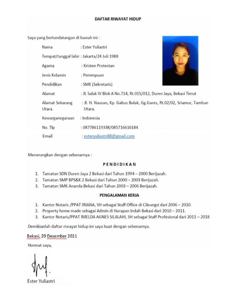 CV Ester 29des2021 | PDF