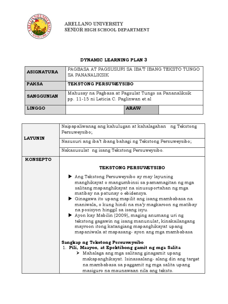 Tekstong Persweysib | PDF