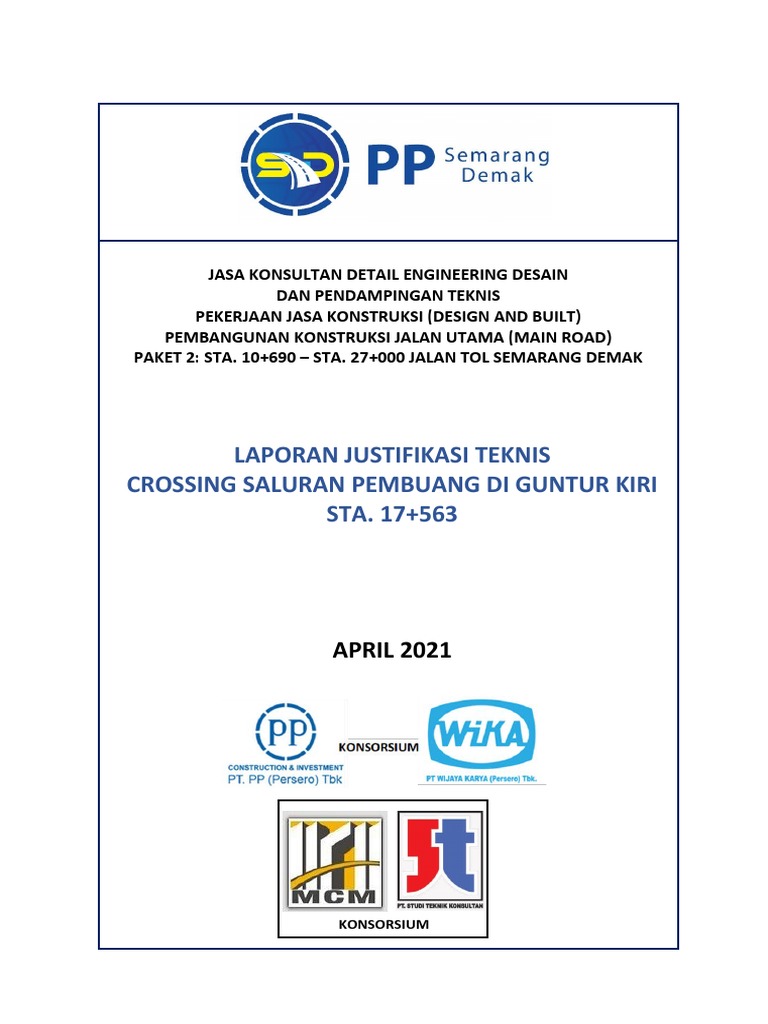 Justifikasi Teknis Saluran Guntur Kiri | PDF | Teknologi & Rekayasa