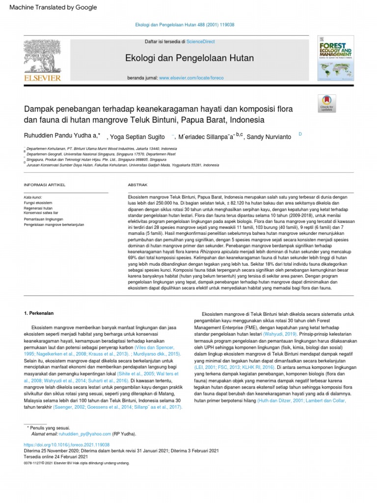 Terjemahan Dampak Logging | PDF
