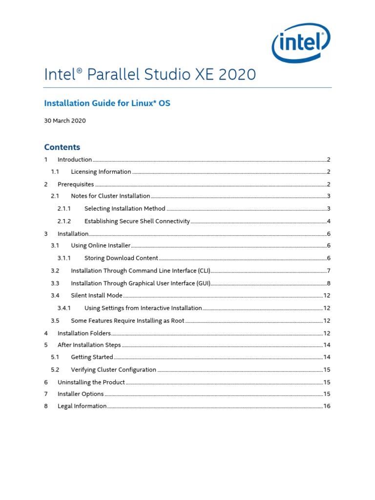 Parallel Studio Xe 2020 Install Guide Lin | PDF | Installation ...