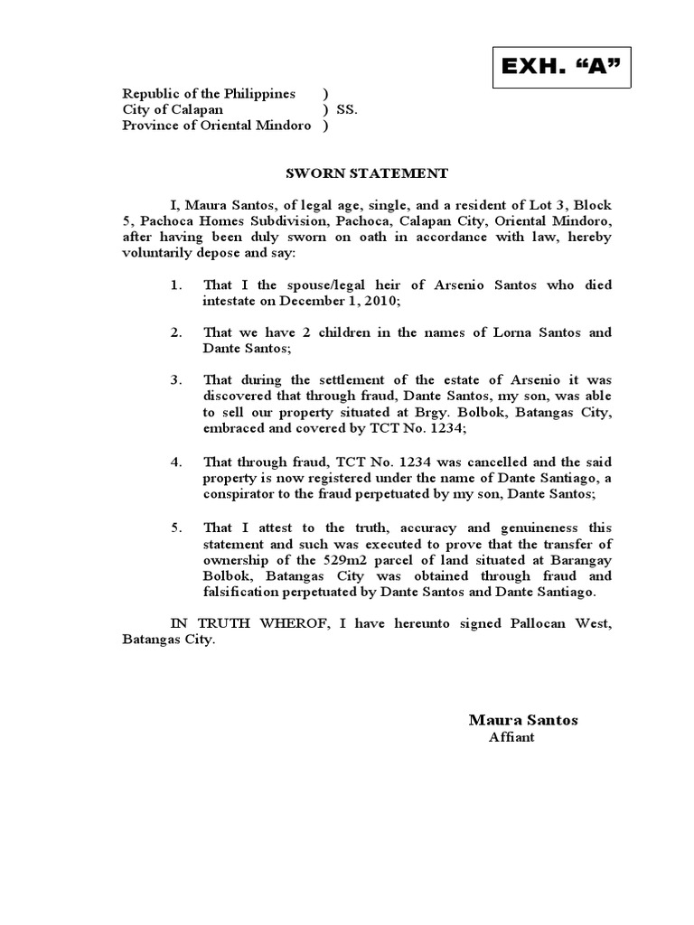 Annexes | PDF | Affidavit | Document