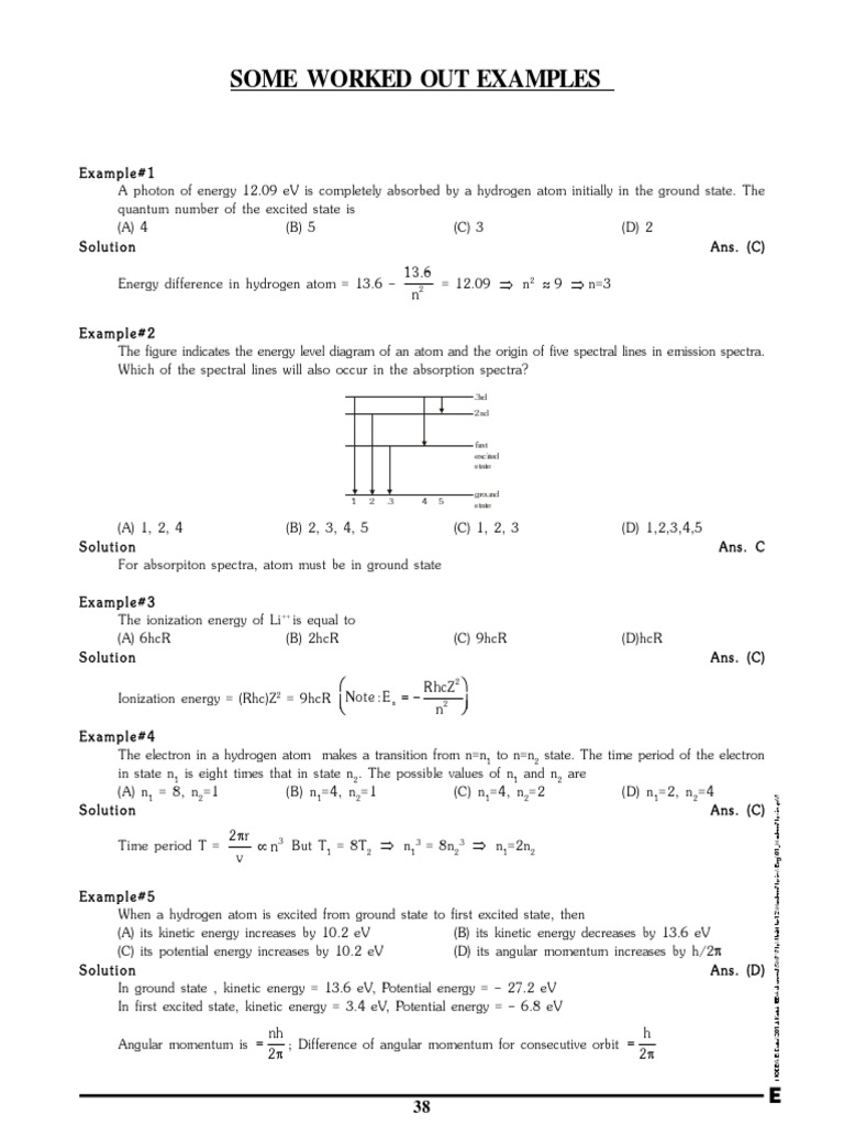 Some Worked Out Examples: JEE-Physics | PDF | Photoelectric Effect | Electronvolt