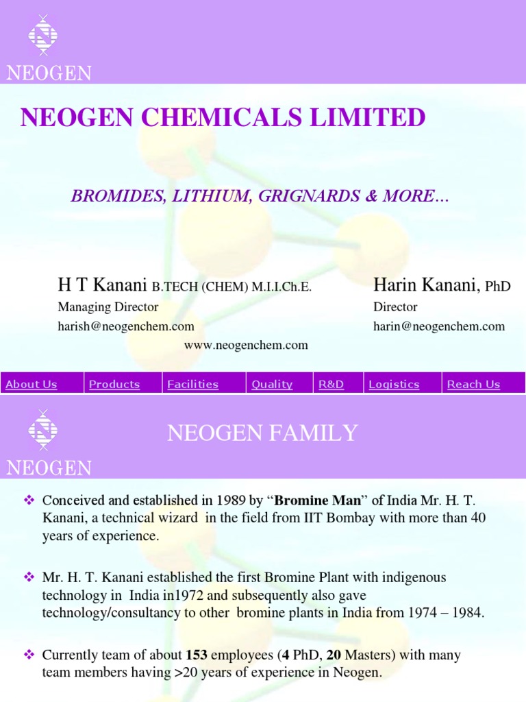 Neogen Chemicals Limited: A Leading Specialty Chemical Manufacturer ...