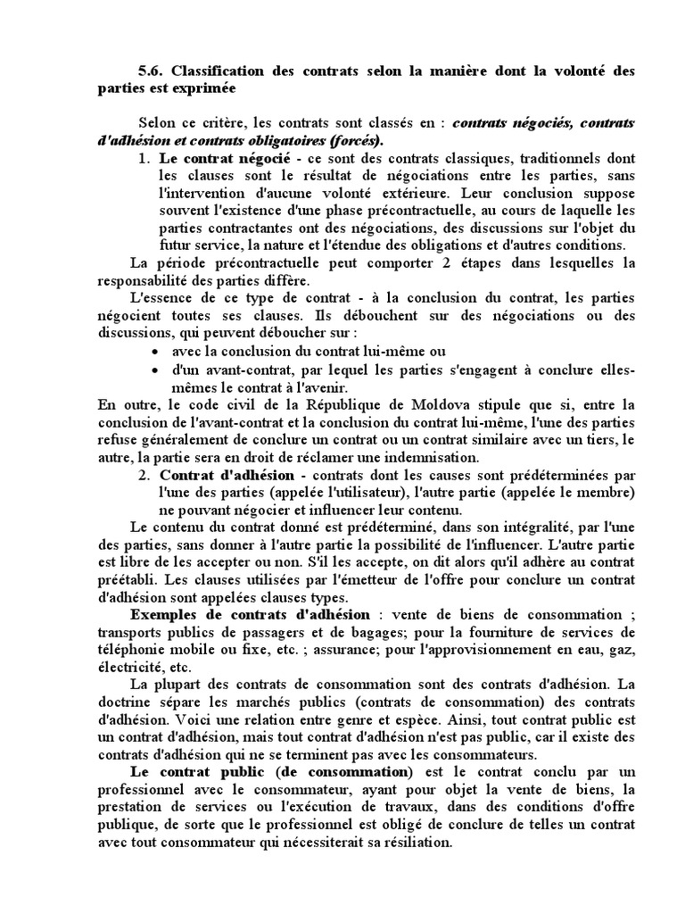 Classification Des Contrats | PDF | Assurance | Sodles