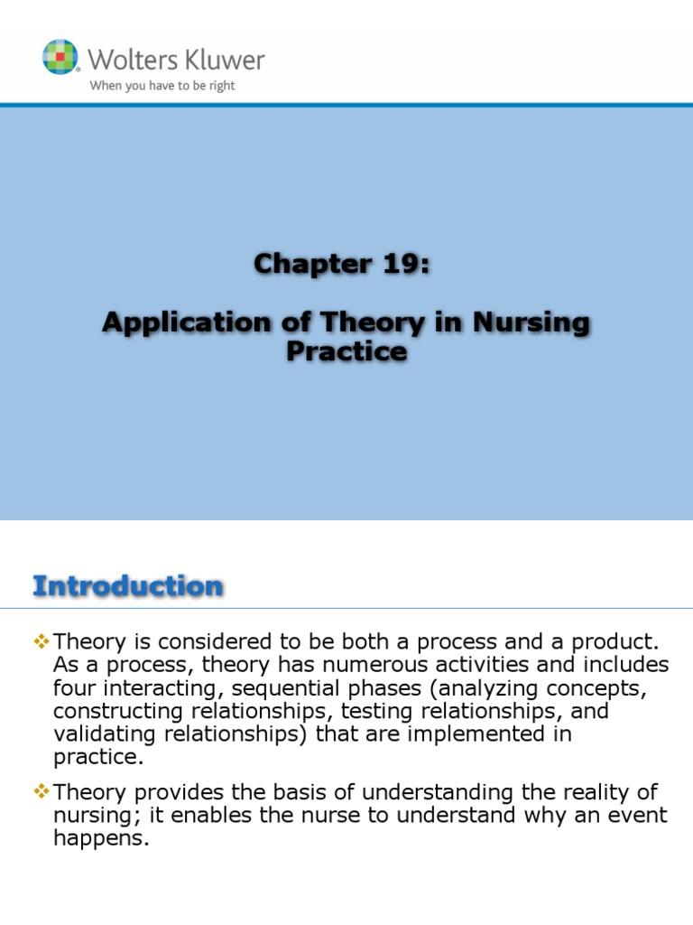 Application of Theory in Nursing Practice | PDF | Theory | Nursing