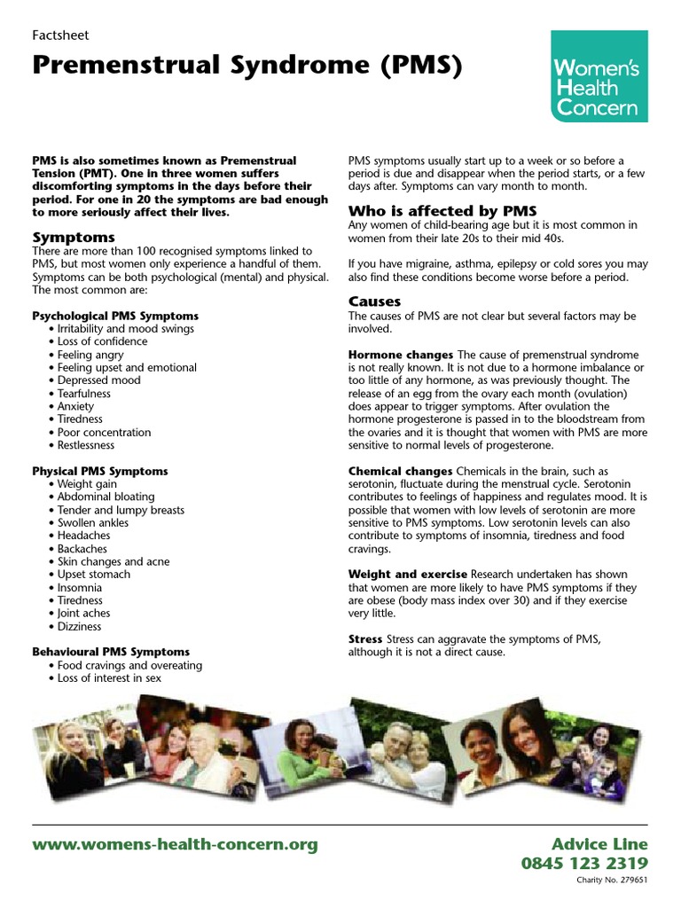 Premenstrual Syndrome (PMS) : Who Is Affected by PMS Symptoms | PDF ...