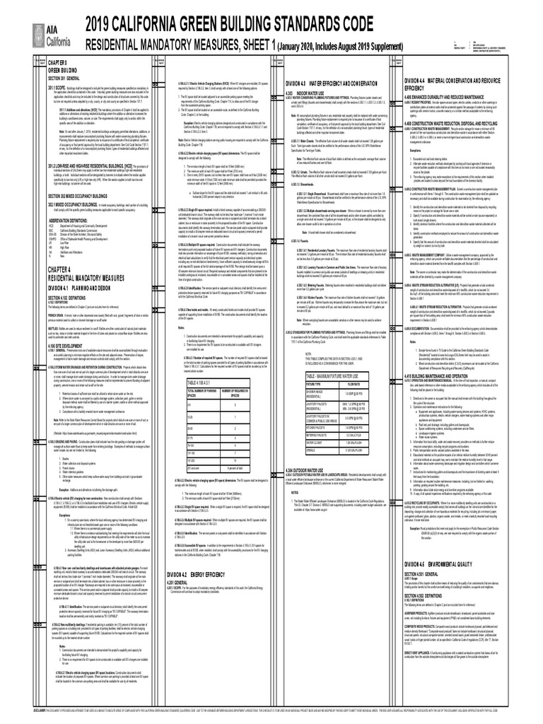 California Residential Green Building Standards | PDF | Stormwater ...