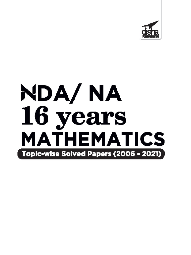 Disha NDA Maths | PDF | Function (Mathematics) | Matrix (Mathematics)