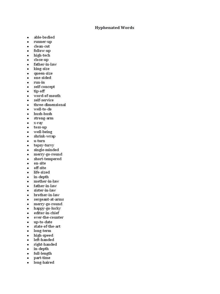 Hyphenated Words | PDF