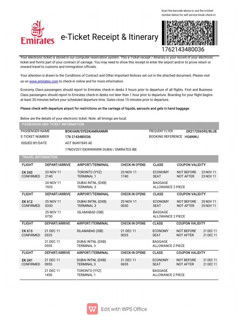 Plane Ticket Template 17 | PDF