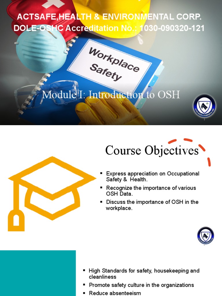 Introduction to OSH Module | PDF | Occupational Safety And Health | Safety