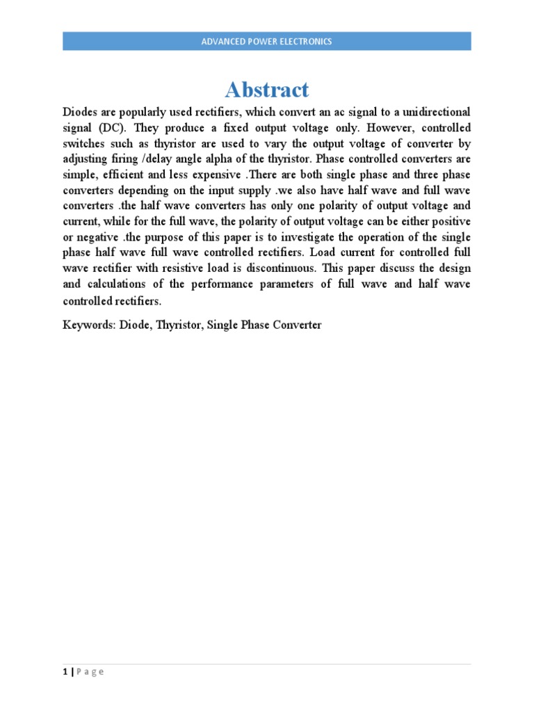 Electronics Project Final | PDF | Rectifier | Direct Current