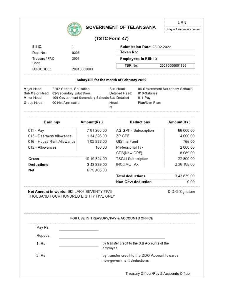 BM February 22 Bill | PDF | Payments | Taxes