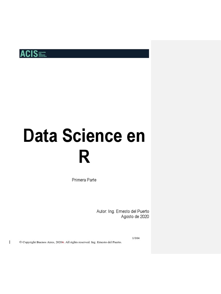 Data Science en R | PDF | Lenguaje de programación | Big Data
