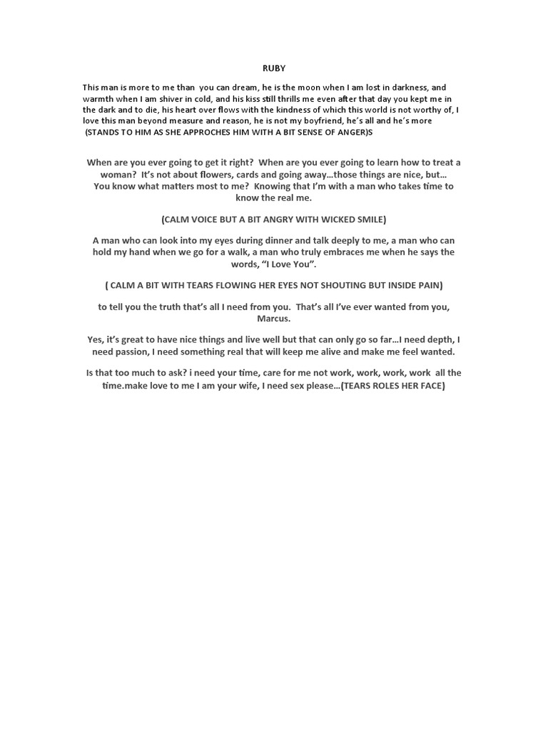 Emotional Plea for Deeper Connection | PDF