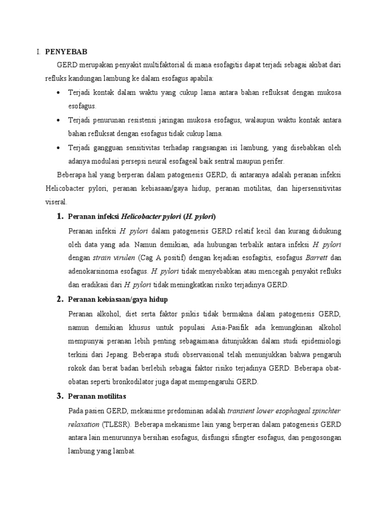 Penyebab dan Pengobatan GERD | PDF
