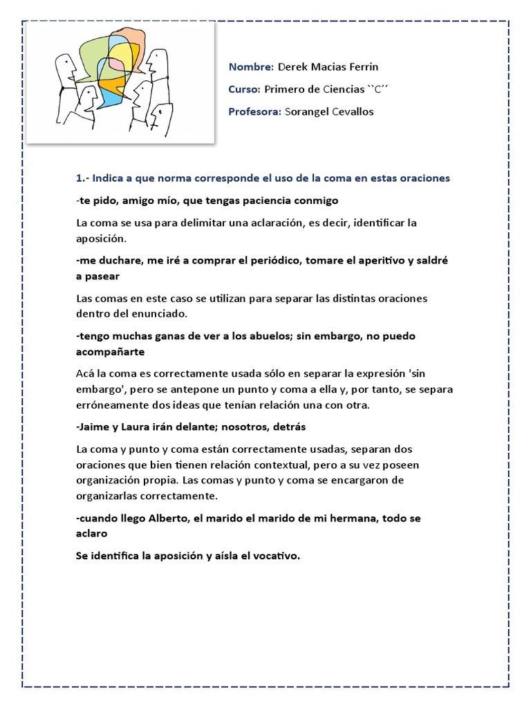 Uso y colocación de comas en español | PDF