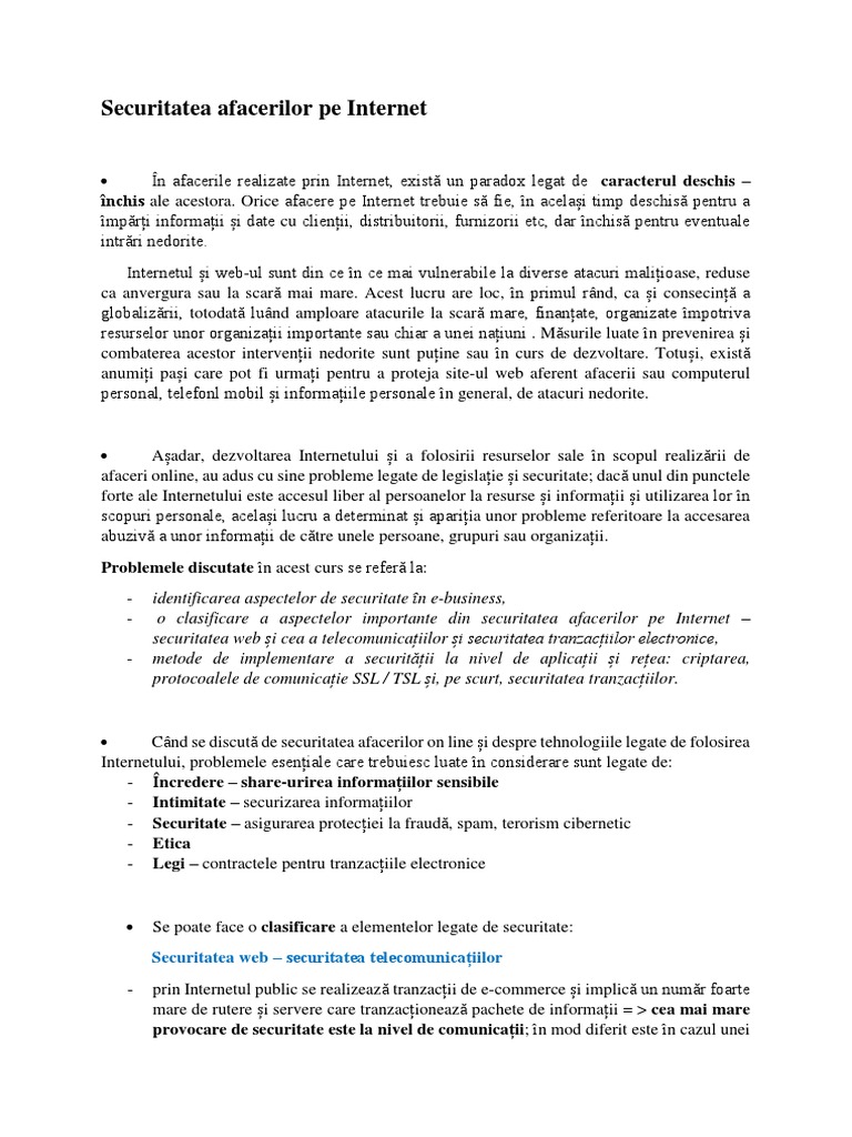 TEMA 9 - Securitatea - Notite | PDF