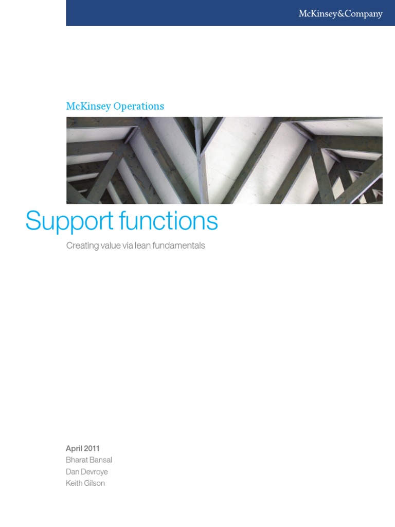 Support Functions Lean Fundamentals | PDF | Business Process | Employment