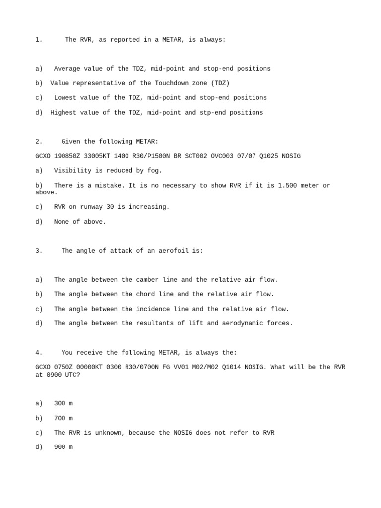 Examen | PDF | Instrument Flight Rules | Aeronautics