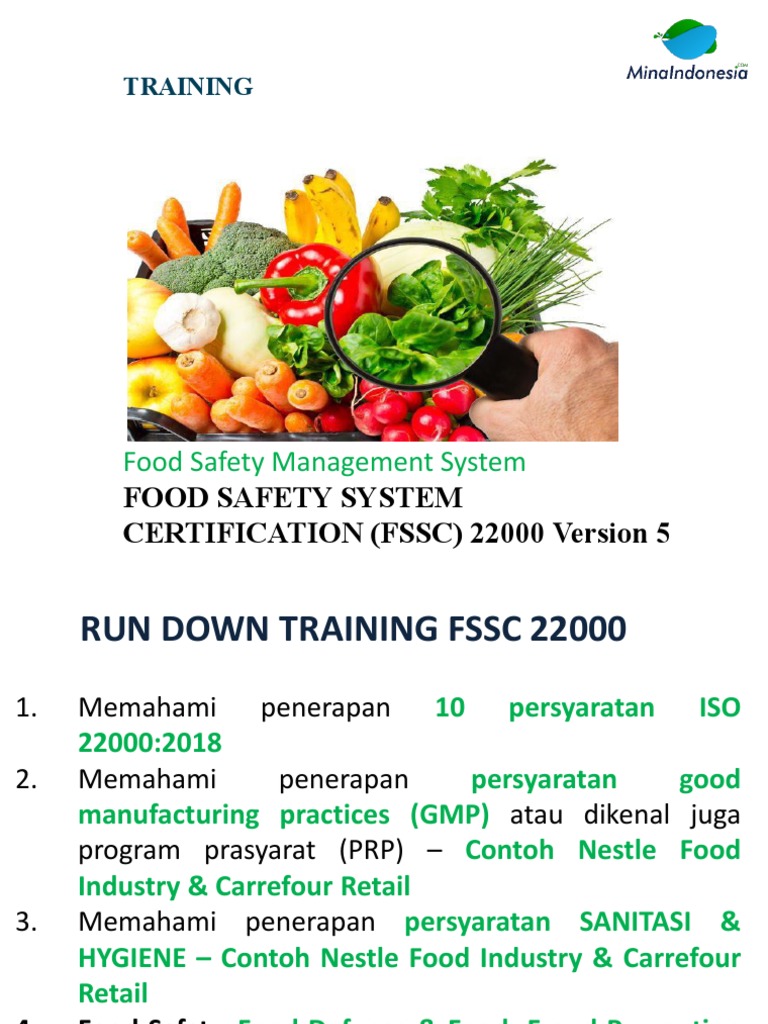 MMI Materi Training FSMS Update 3-4 Agustus NC | PDF