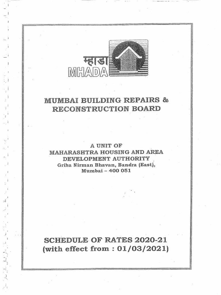 Mhada Schedule 2020-21 | PDF